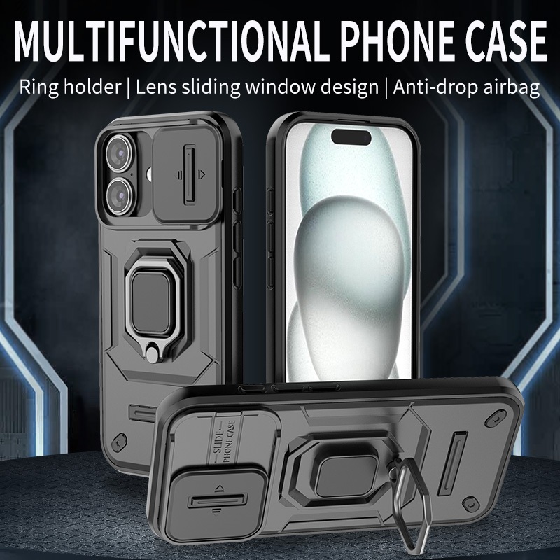 Camera Slide Cover For iPhone 16 + Plus iPhone16 16 Pro Max Car Phone ...