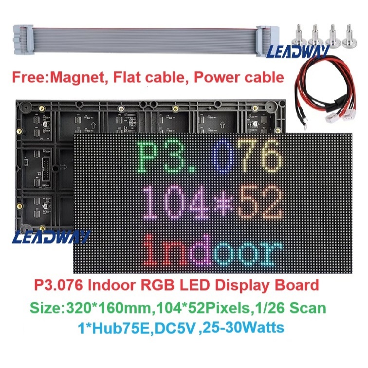 P3.076 320*160mm Indoor Full Color LED Display Signboard Led Wall ...