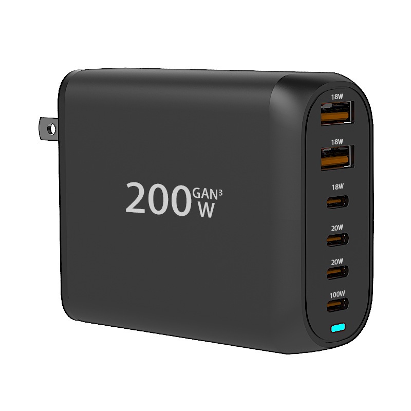 200W GaN Fast Charging with Multiple Output Ports, 4C2A GaN Fast ...