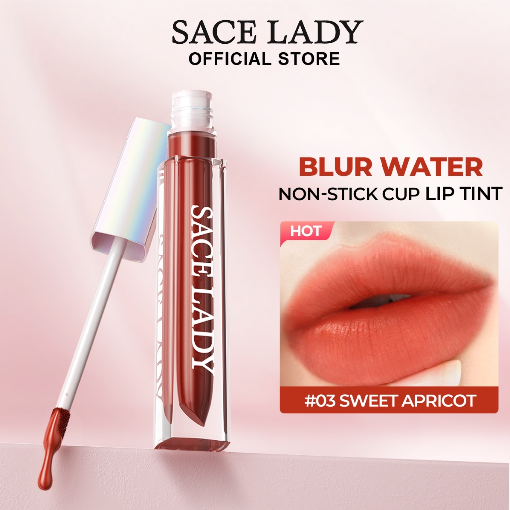 SACE LADY Water Lip Tint Waterproof Matte Finish Tinted Lip Glaze Long Lasting Lipstick Makeup ...