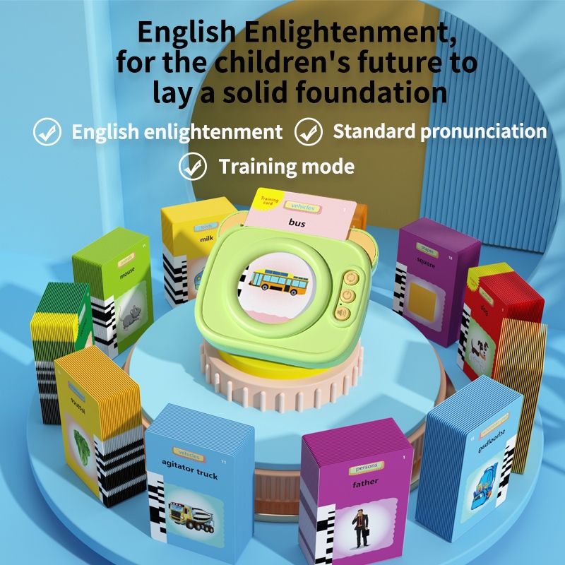 Flash Card Reader Early Education Portable Pronunciation Oral learning ...