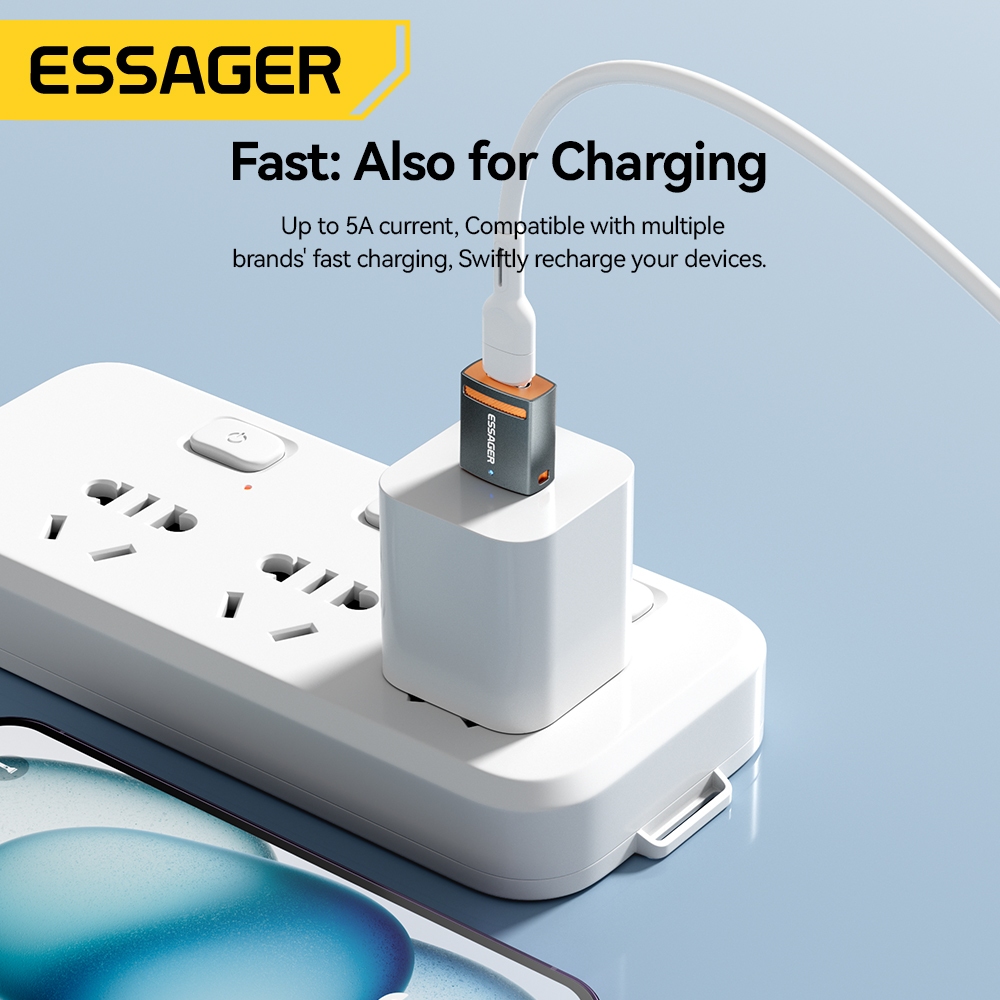 Essager OTG Adapter USB 3.0 for 5Gbps Data Transfer and 5A Fast ...