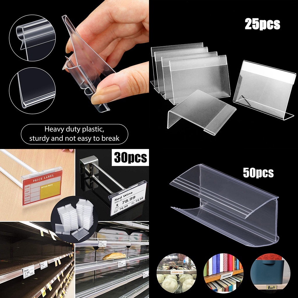 25-100pcs 4*2cm Mini Acrylic Small Sign Display Holder Price Name Card ...