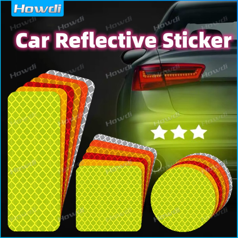 10pcs Car Bumper Reflective Stickers Reflective Warning Strip Tape ...