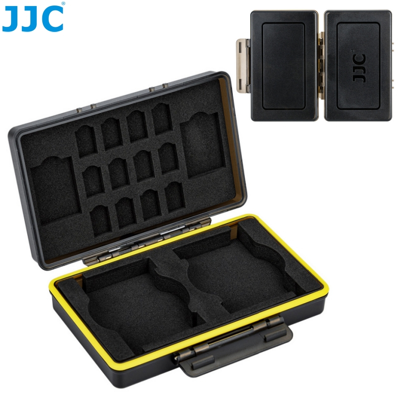 JJC Battery Case Memory Card Organizer for Insta360 X4 X3 Action Camera Battery SD MicroSD MSD ...