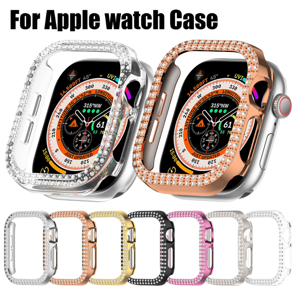 Luxury Diamond Frame For iWatch Case Series10 9 8 7 6 5 4321,SE,SE2 ...