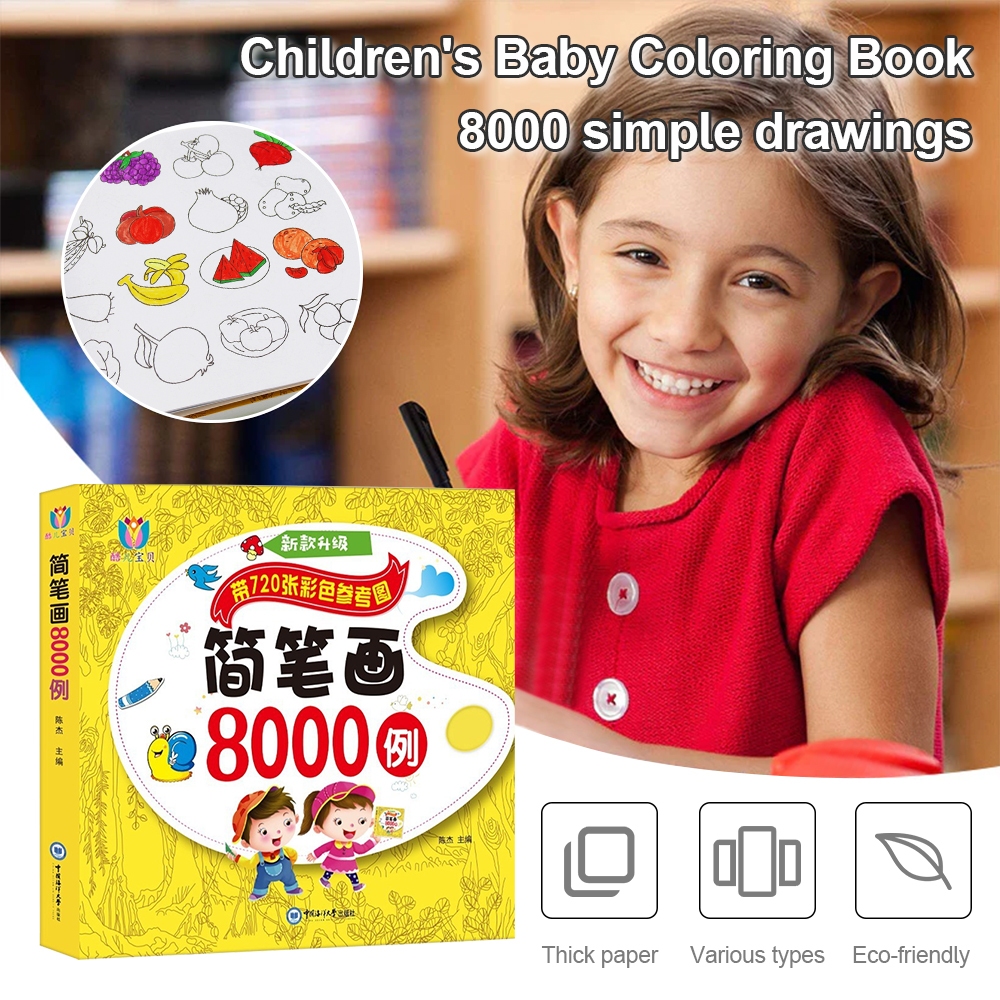 8000 Pictures Coloring Book For Kids Drawing Book Cartoon Painting ...