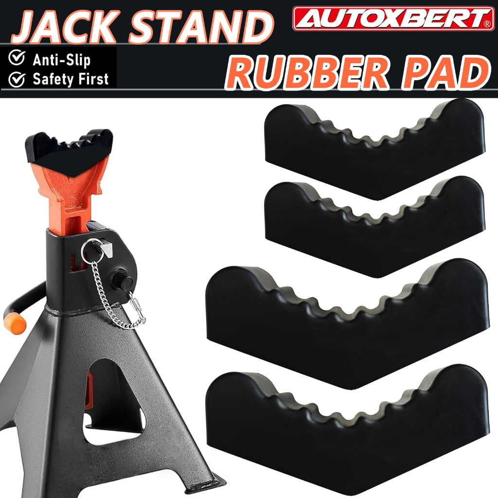 2PCS Universal Car Rubber Slotted Jack Stand Pad Lift Pads Adapter ...