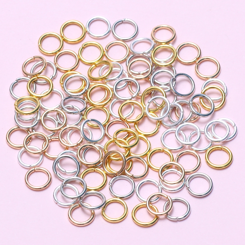 50pcs 5mm 6mm 7mm 8mm Gold Silver Color Loops Open Jump Rings Metal ...
