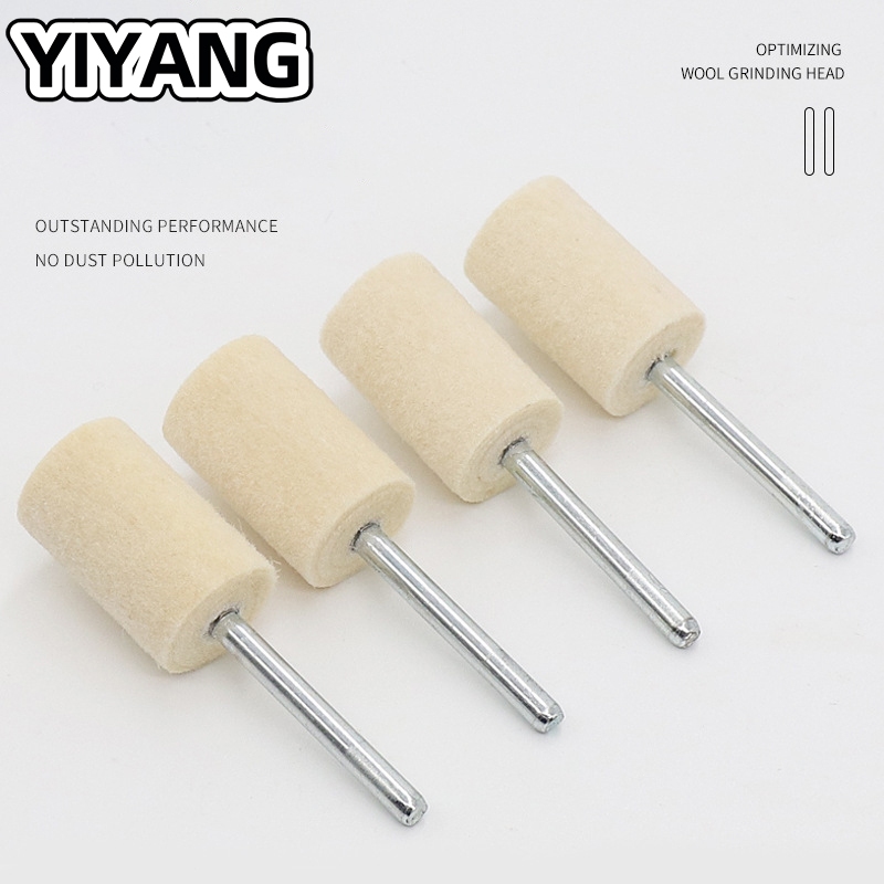 (1pcs) 6mm Wool Felt Burr Grinding Head Grinder Burr Abrasive Polishing ...