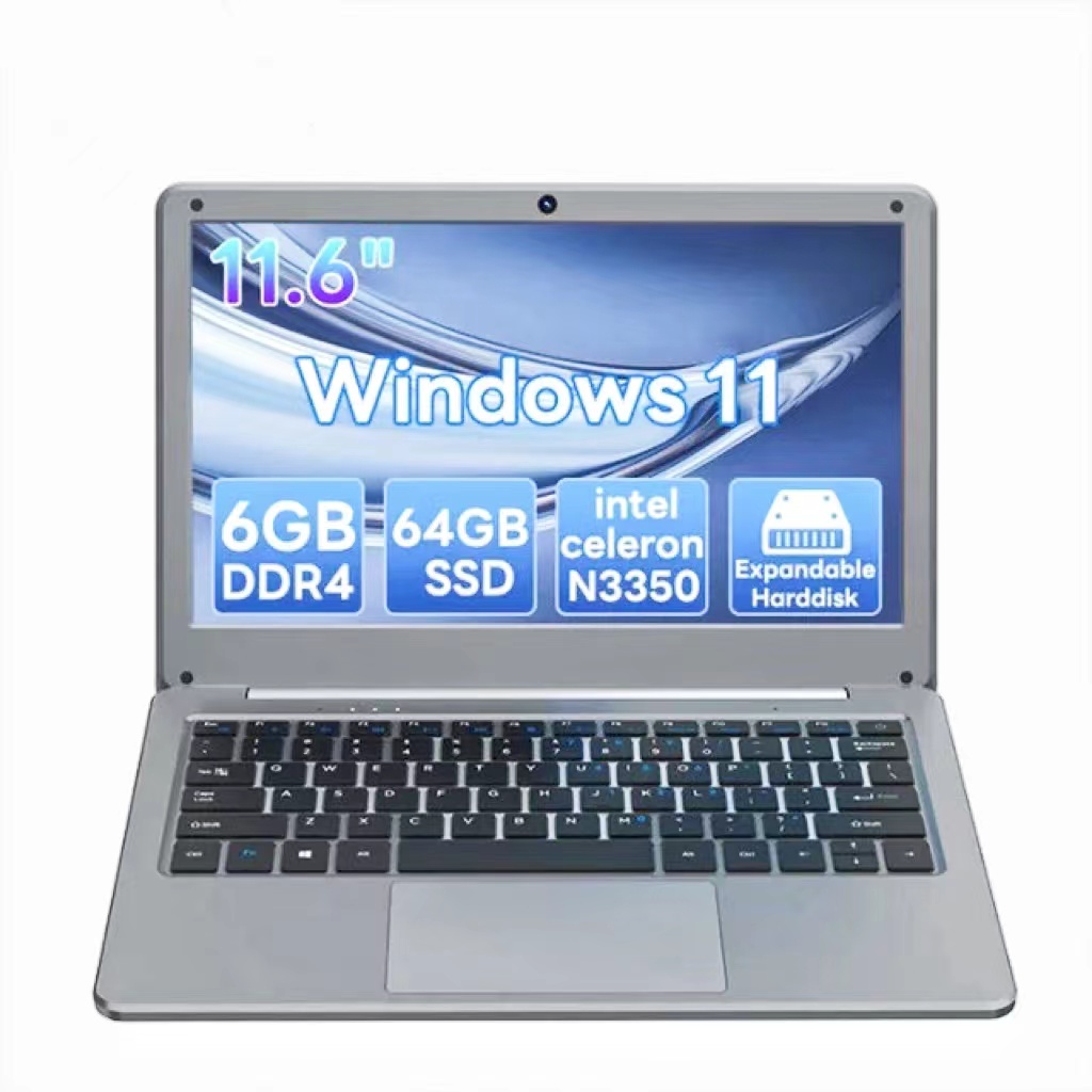 Laptops 11.6 Inch Intel N3350 6GB RAM 64G Expandable 128G SSD Wifi ...