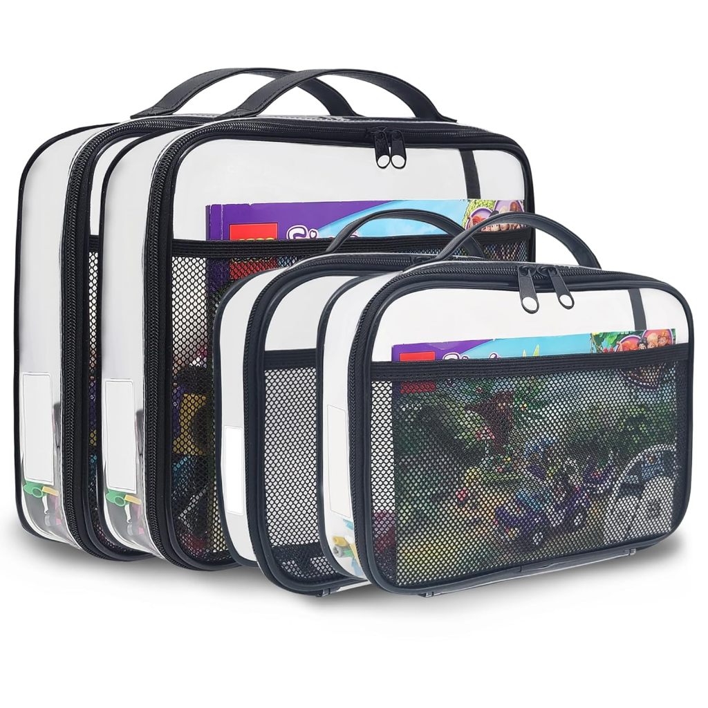 Plastic Zippered Pouch Bins Storage Bins Stackable Waterproof Zippered ...