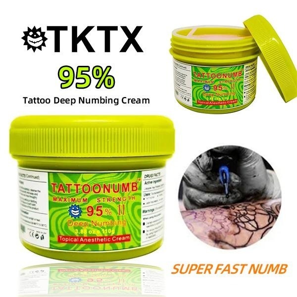 TKTX 95% Numbing Skin Cream Waxing Tattooing Piercing Derma Rolling ...