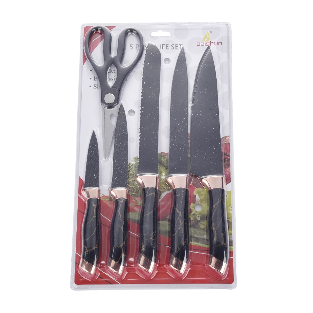 Knife Set 6 Pcs Kitchen Knife Set Stainless Steel Chef Knives Cooking ...