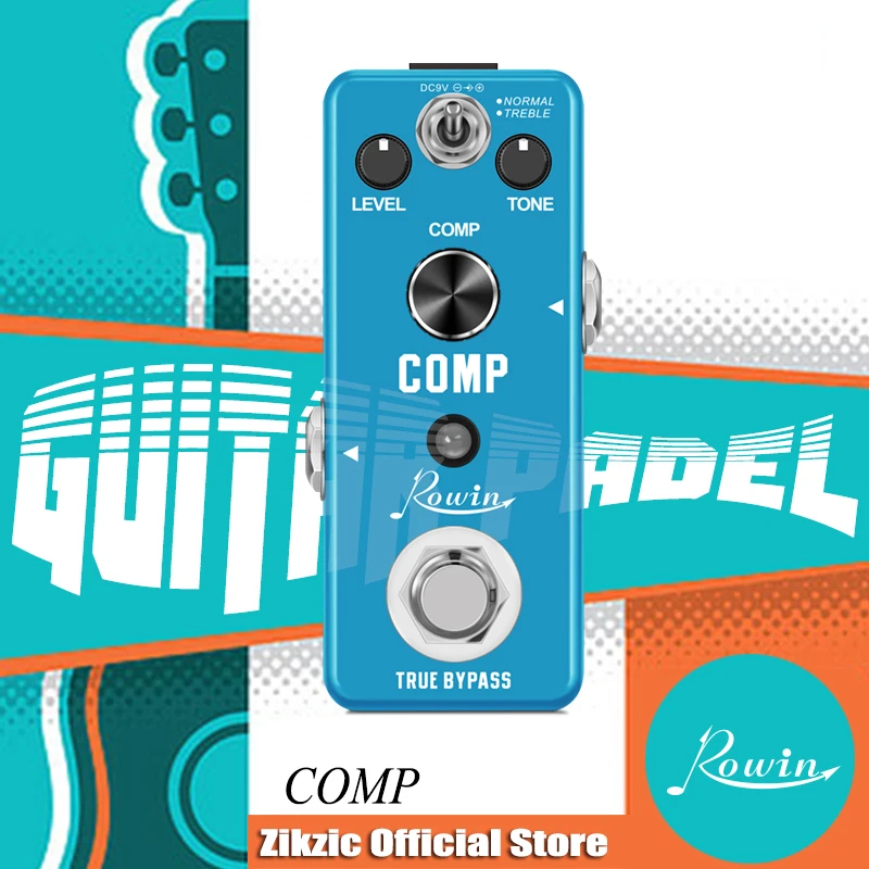 Rowin Guitar Bass Pedal Compressor Effect Comp Classic Studio Grade ...