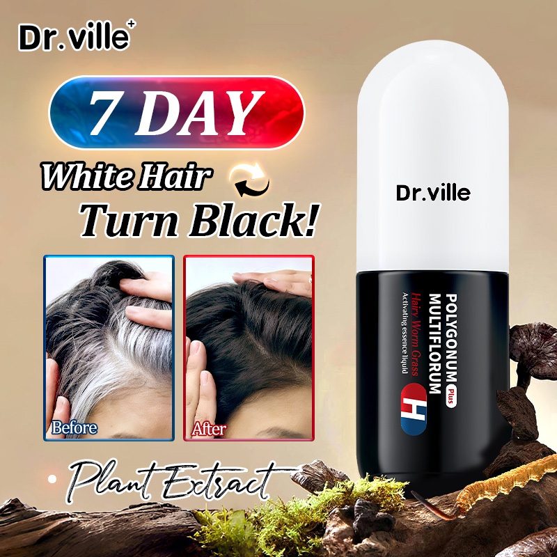 Dr.ville 7 Days Black Hair Serum Hair Treatment White Hair To Black ...