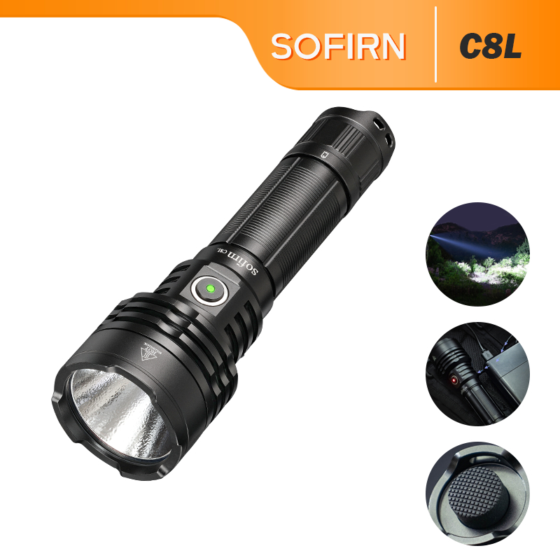 Sofirn C8L Flashlight Powerful 3100lm Rechargeable With XHP50D HI Led Throwing 530 Meters In ...