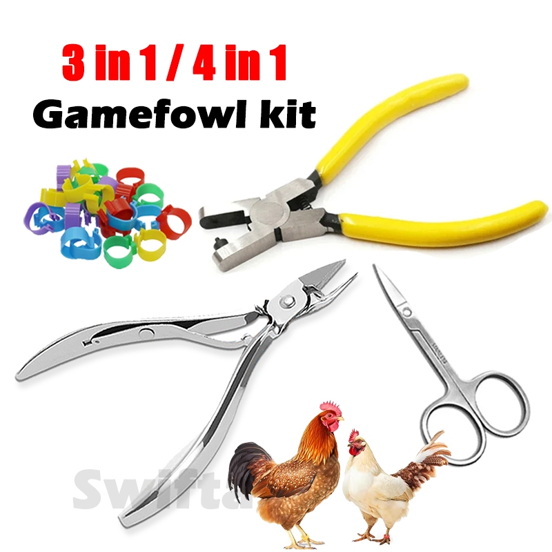3 in 1 Gamefowl kit Chick toe puncher Chicken marker Wingband plier ...