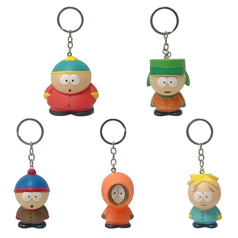 5Pcs/Set 11.5cm Anime South Park Key Chain Q Version Stan Marsh Kyle ...