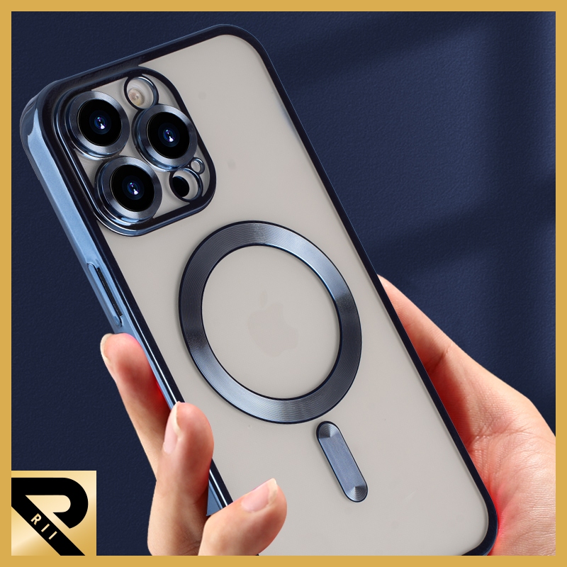 New RII Electroplated Magnetic Wireless Charging Phone Case for iPhone ...