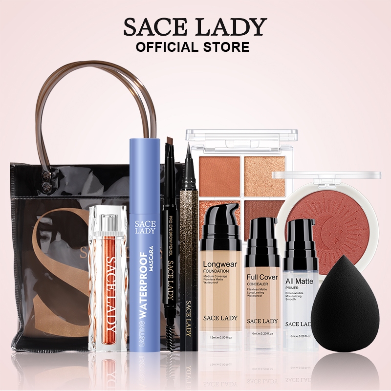 SACE LADY Face Makeup Set Daily Use Base Make Up Eyebrow Pencil ...
