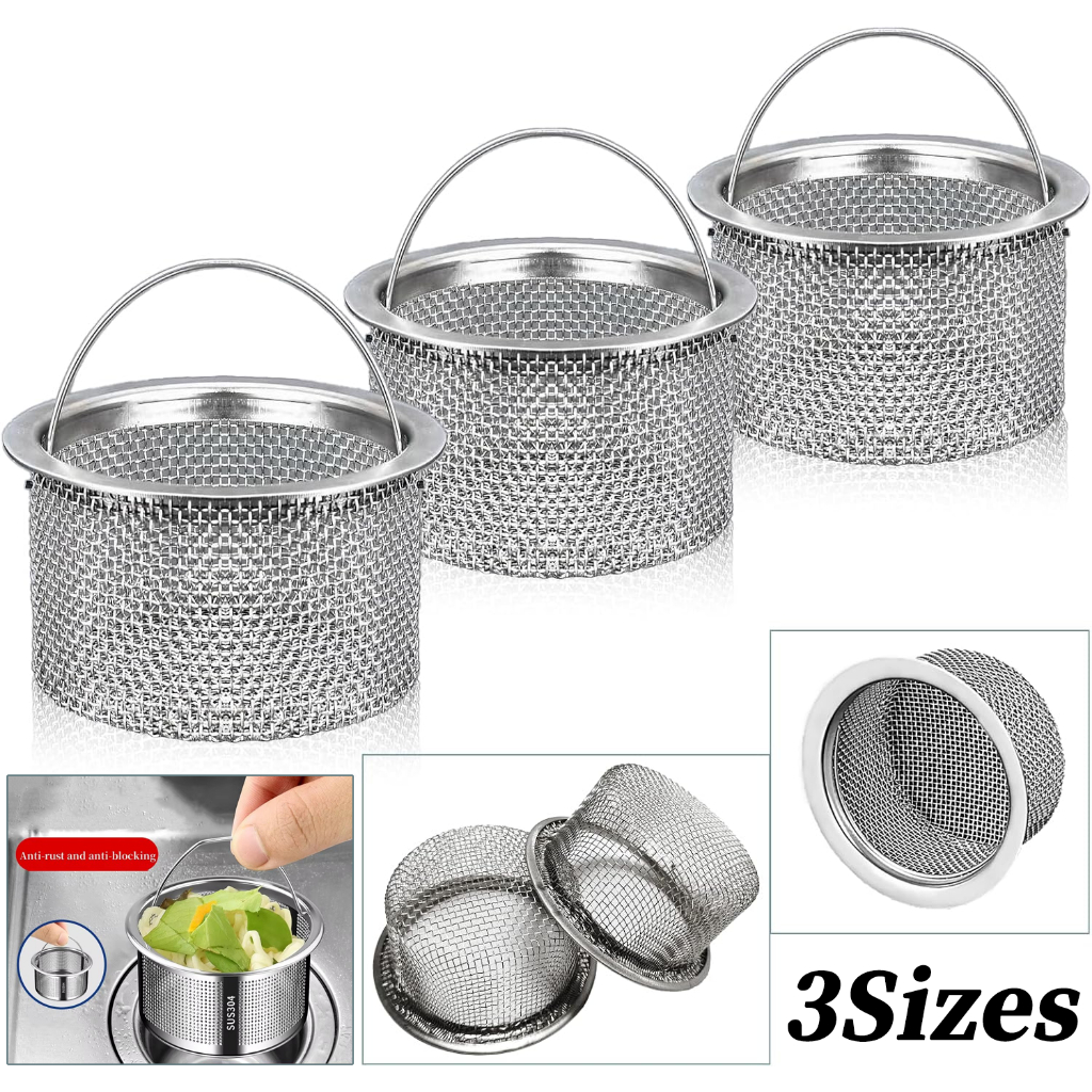 Stainless Steel Sink Filter Trap / Bathtub Hair Catcher Stopper ...
