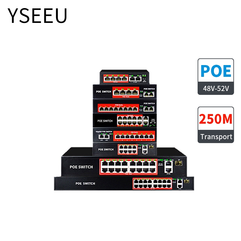 4+2/8+2 port POE switch, 48V power over Ethernet switch, the switch is ...