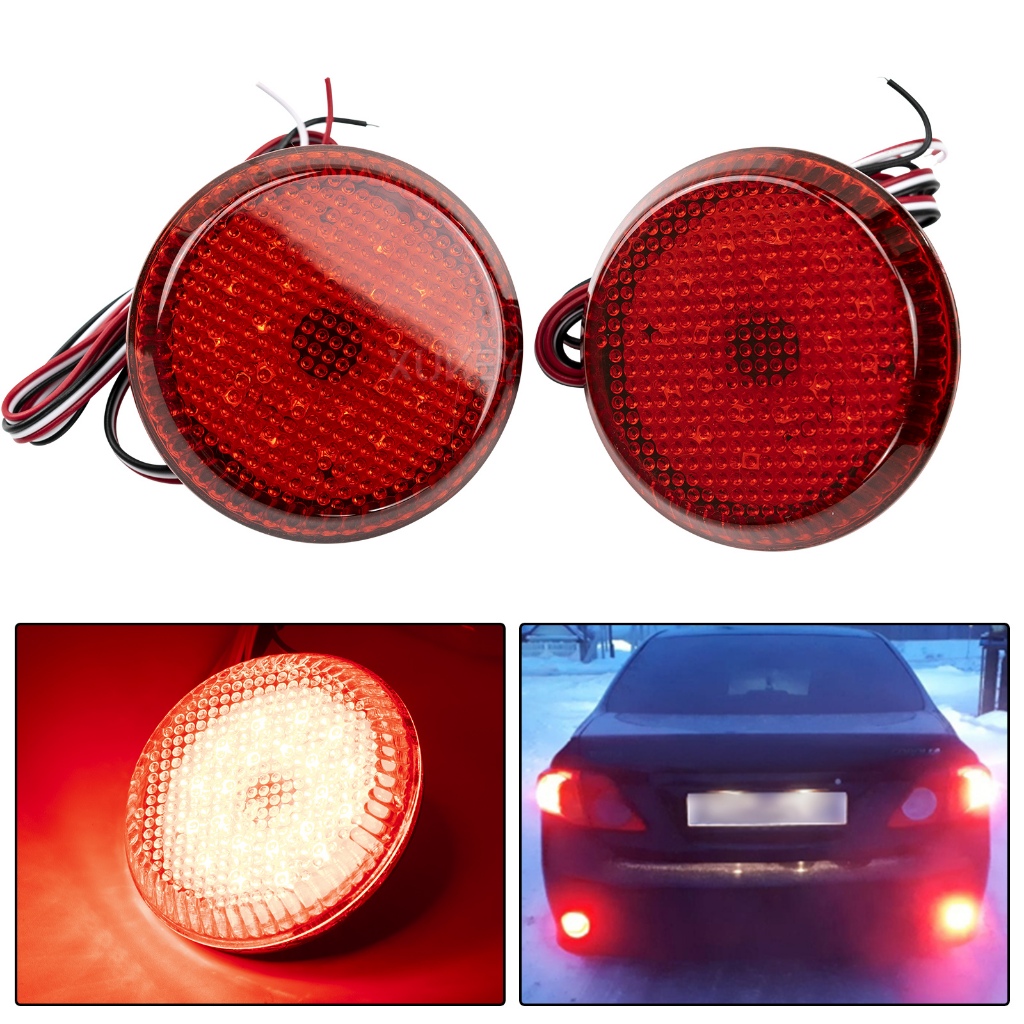 2Pcs LED Rear Bumper Reflector Lights For Toyota Corolla Nissan Qashqai ...