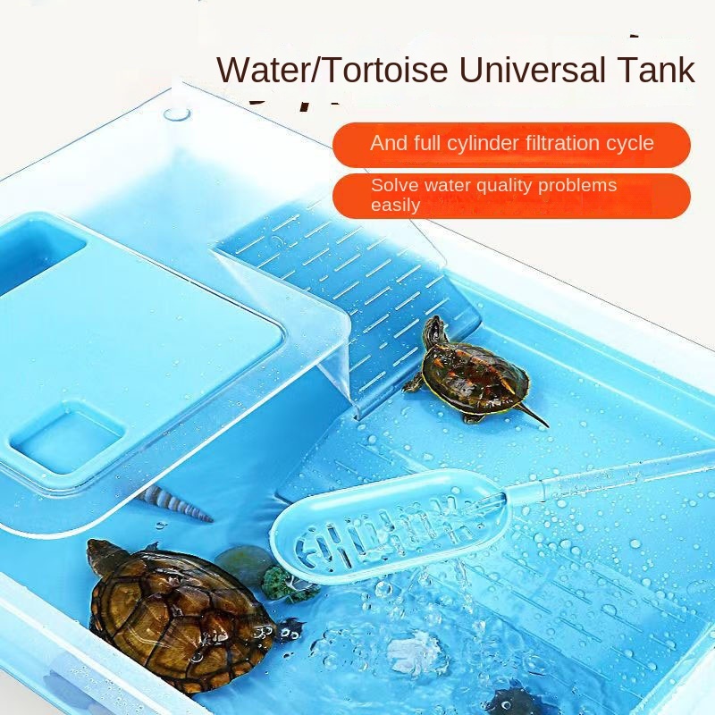 Large Turtle Tank Landscaping Turtle Breeding Tank Amphibious Dual-use ...