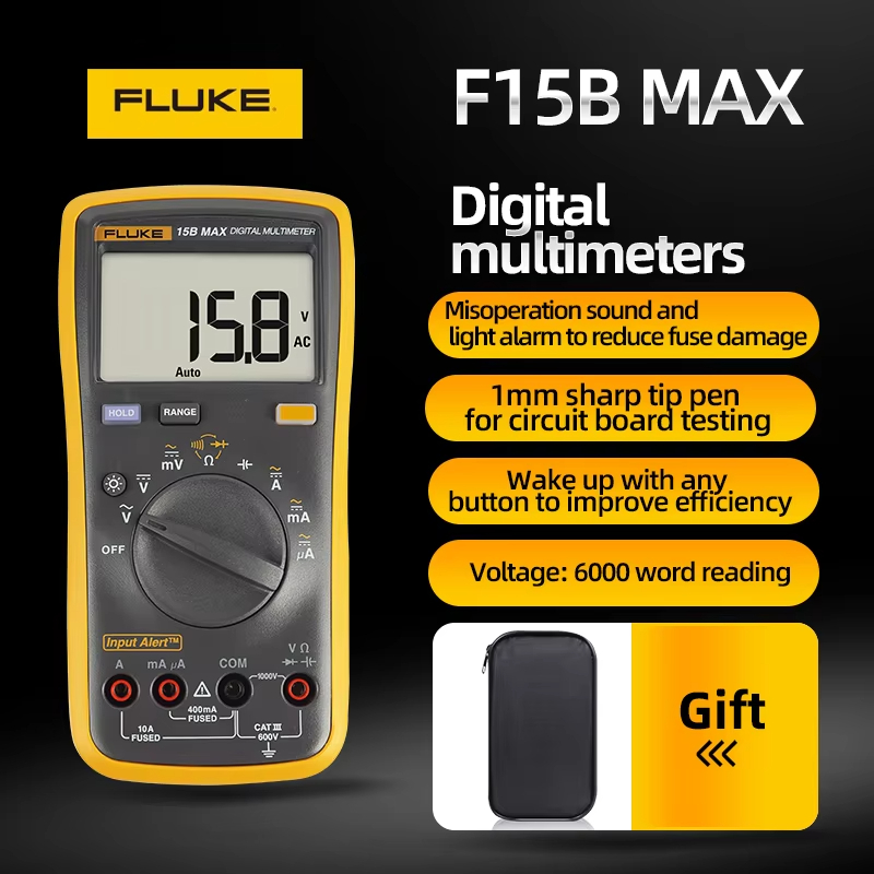 Fluke 15B MAX 17B MAX 18B+Automatic Digital Range Multimeter DMM AC/DC ...