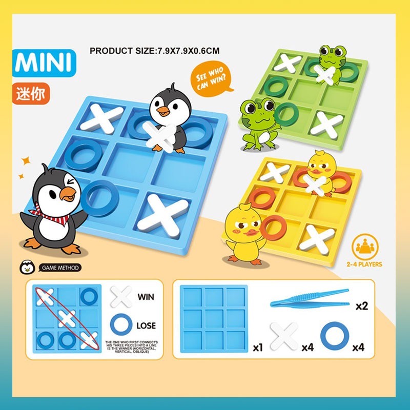 Tic-tac-toe XO Board game Desk Toys Classical Family Kids Educational ...