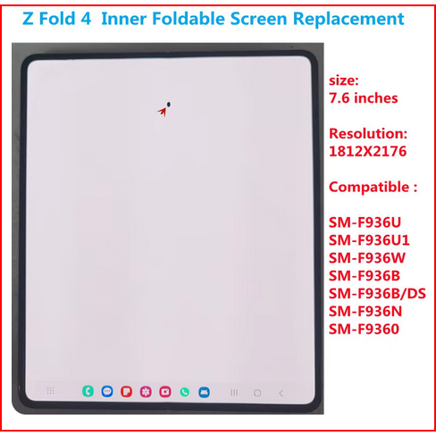 7.6'' working 120Hz Dynamic AMOLED 2X with dot line scratches For ...