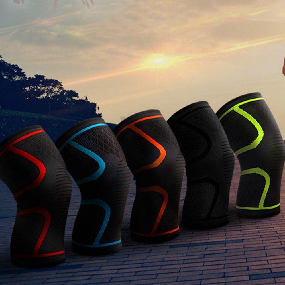 2 piece set Fitness Running Cycling Knee Support Braces Elastic Nylon ...