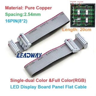 10Pcs 16 Pin IDC 2x8 LED Wall Screen Flat Cable Length 20cm LED SignBoard Ribbon Cable 16P LED ...