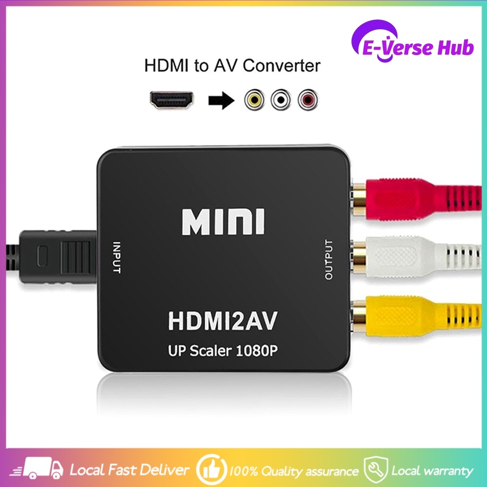 HDMI TO AV (RCA) Converter AV/CVBS Adapter HD 1080P Mini HDMI2AV Video ...