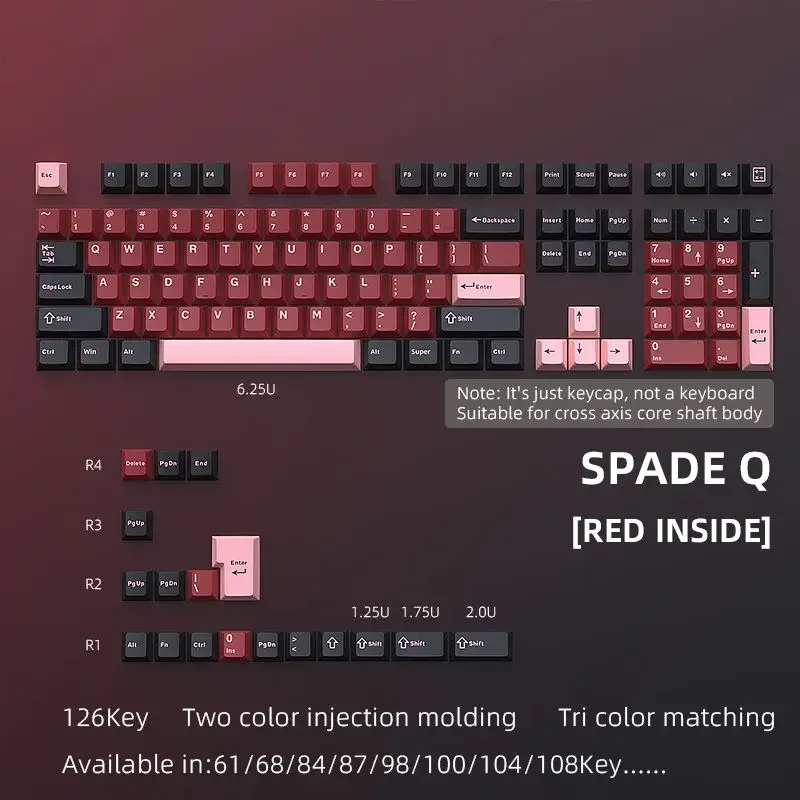Dark Style Keycaps Doubleshot PBT Cherry Profile for All MX Type ...