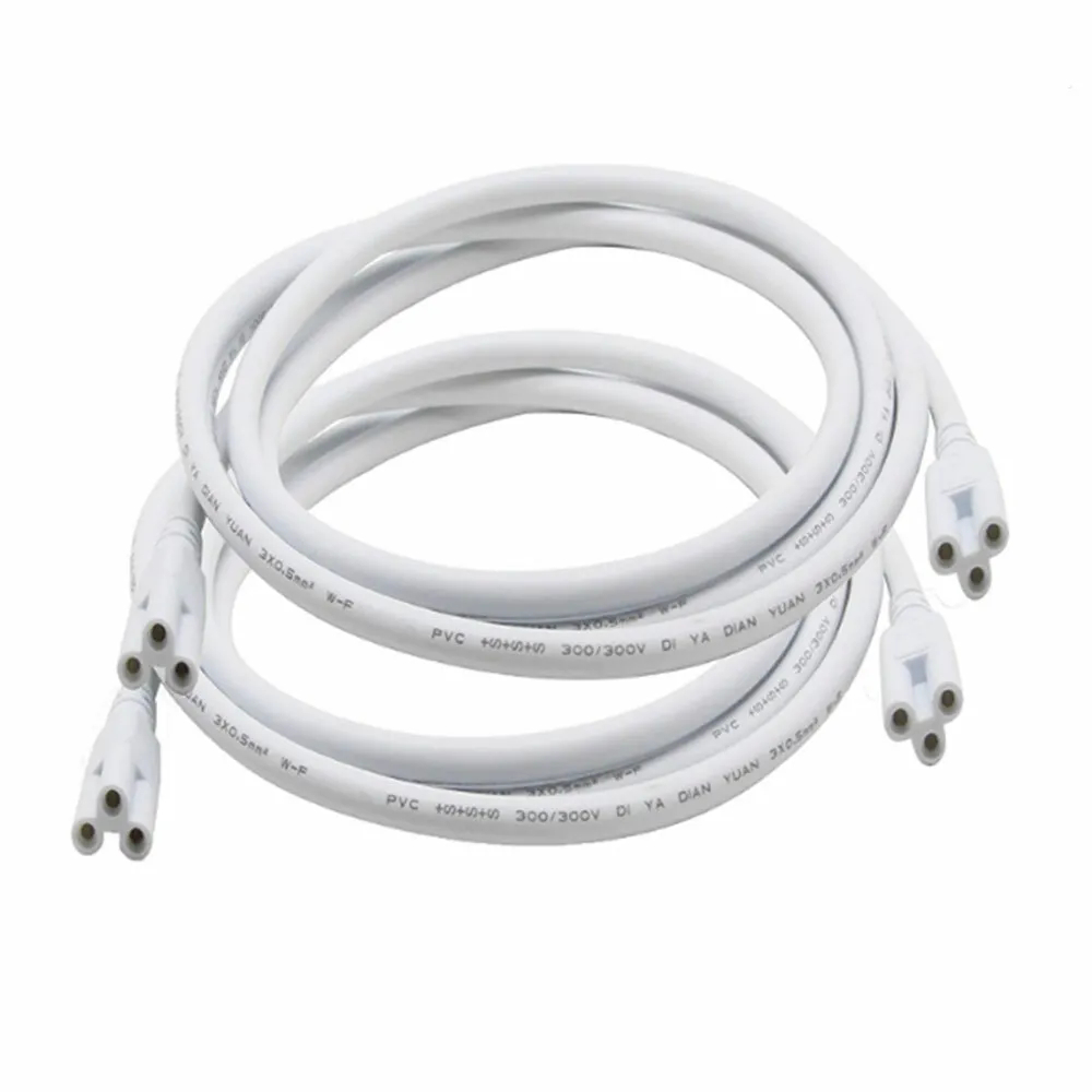 200CM T8 / T5 Cable Wire Connector For LED Integrated Tube Light Cable ...