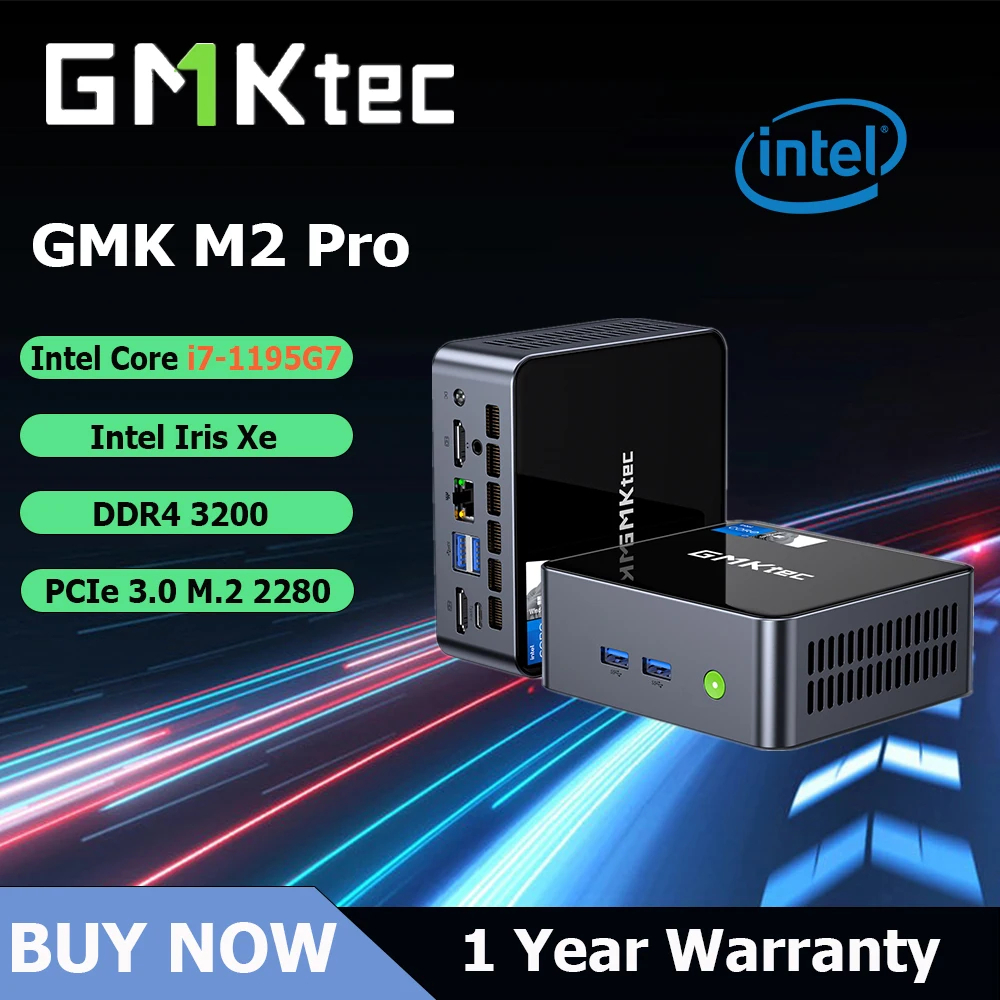 GMK M2 PRO Mini PC Intel i7-1195G7 NUCBOX DDR4 NVME SSD Windows 11 Pro ...