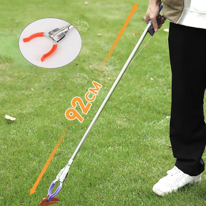 Long Handle 92CM Pick up Grabber Garbage Clips Long-Reach Extend Arm ...