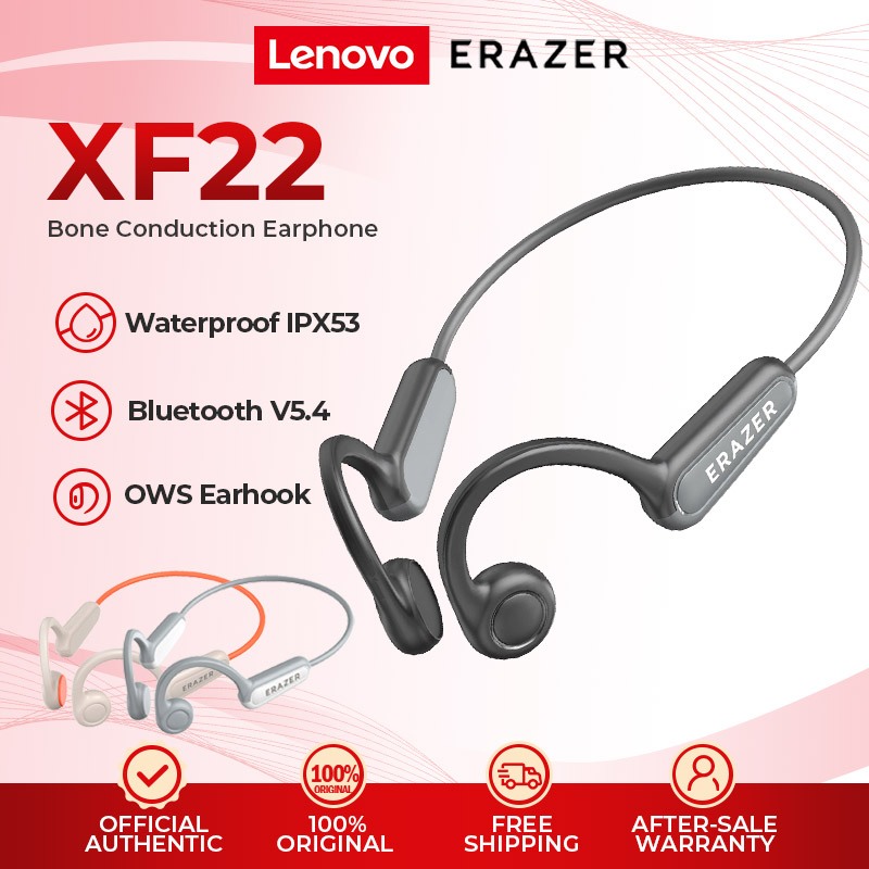 Lenovo ERAZER XF22 Wireless Earbuds Bone Conduction Bluetooth 5.4 ...