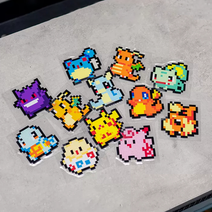 5cm Pokémon Stickers - Glossy Waterproof Tear Resistant Peeker Car ...
