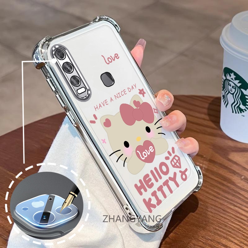 Case For vivo y11 y12 y15 y17 y19 Electroplated silicone cartoon cute ...