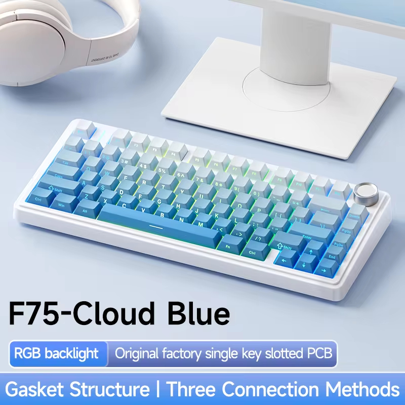 【PH STOCK】Aula F75 Mechanical Keyboard 80 Key with Gasket Structure ...