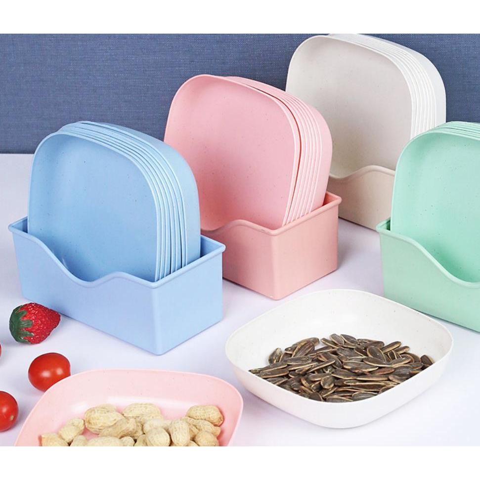 Creative Japanese style wheat straw plastic bone spitting plate Dim sum ...