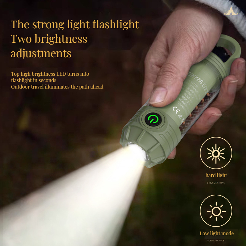 Multi functional mini new outdoor waterproof strong light flashlight ...