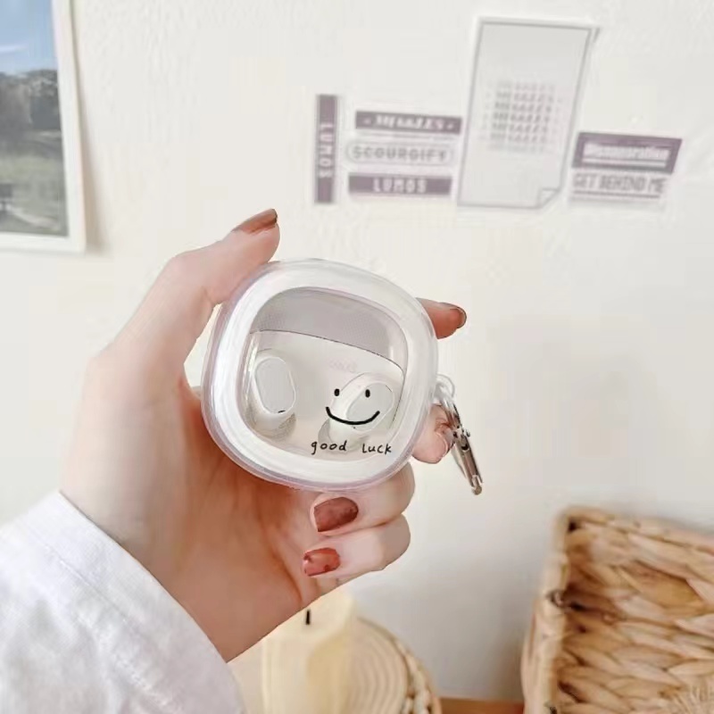 For Baseus WM01/WM02/WM02+/WM04 case Cute soft TPU Transparent Smiley ...