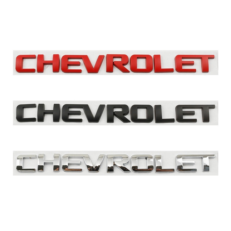 3D Metal Chevrolet letter logo Rear trunk emblem Car back sticker for ...