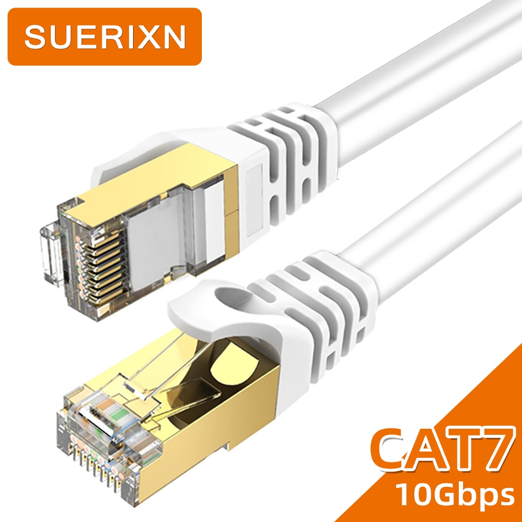 Cat 7 Ethernet Cable High Speed Rj45 Network 10gbps Flat Panel LAN for ...