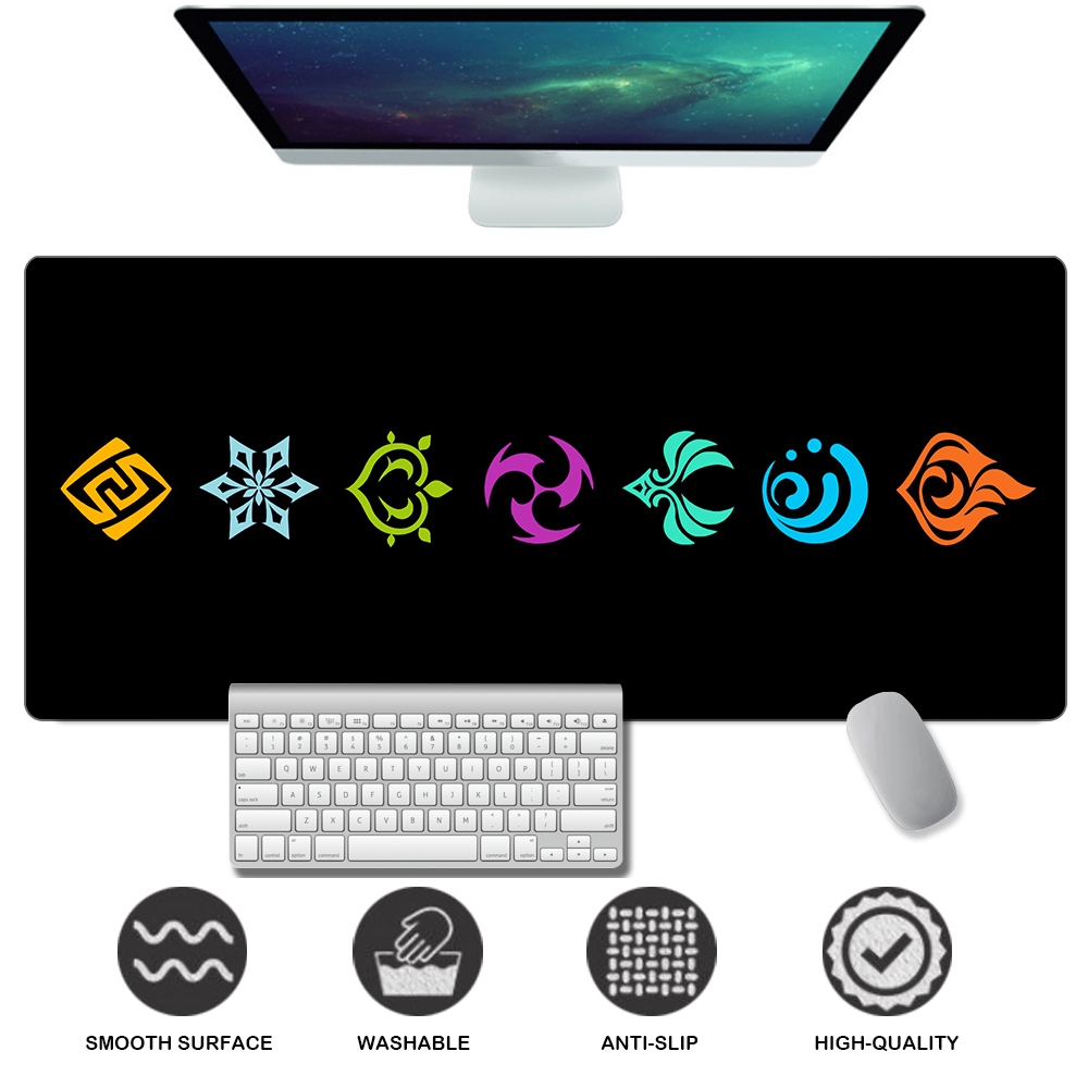 Yuanshen Logo Mousepad Extended black Mousepad Large Gaming Mousepad ...