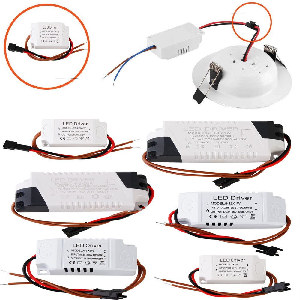 LED Constant Driver 1-3W 4-5W 4-7W 8-12W 18-24W LED Driver Power Supply ...